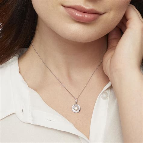 Sterling Silver Pearl Sunburst Necklace Jools By Jenny Brown