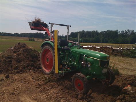 D4005 mit HL 400 am Erde fahren - Deutz bei der Arbeit - Deutz Forum