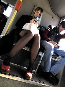 Amazing Legs In Black Pantyhose In A Public Bus Sexycandidgirls Top
