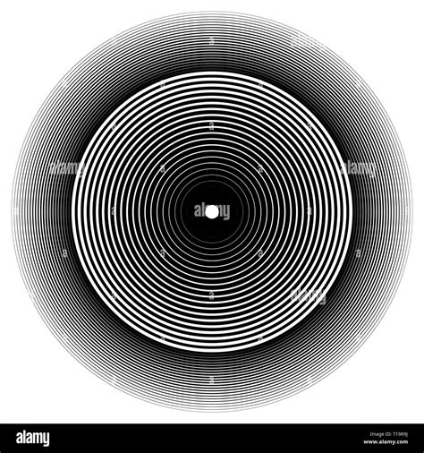 Abstract Circle Element Concentric Circles Ripple Effect Vector
