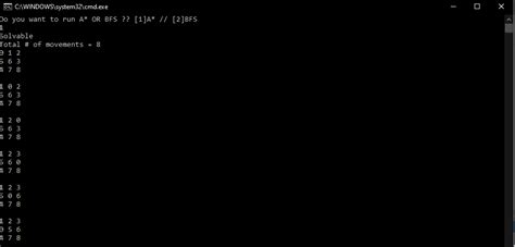 N Puzzle A Bfs Nm Bfs Search Cs At Master Mohgayasser N Puzzle A Bfs Github