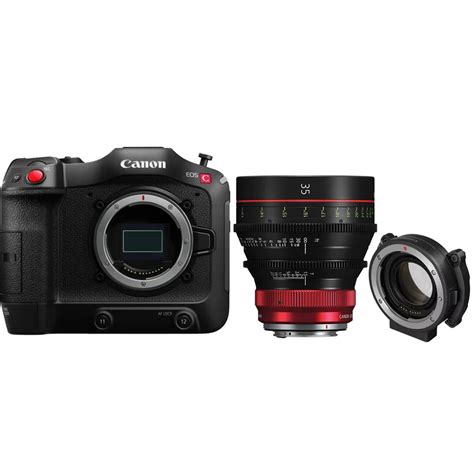 Canon Eos C70 Cinema With Cn R 35mm T15 L F Cinema Prime Lens And Ef Eos