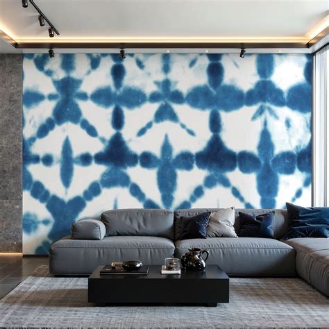 Prxcm Canvas Wall Mural Peel And Stick Large Wallpaper Tie Dye Shibori