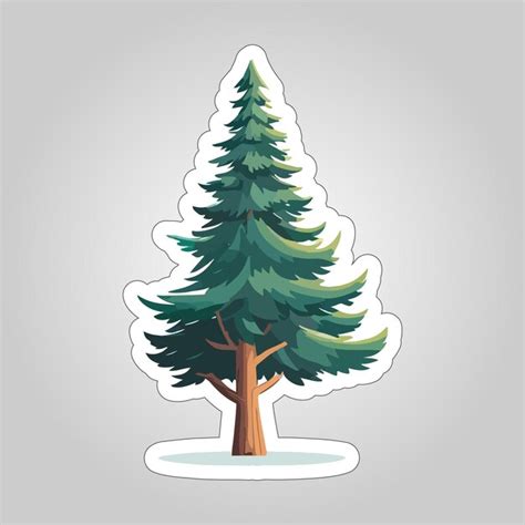 Premium Vector Panoramic Pine Tree Sticker Designs Perfect For