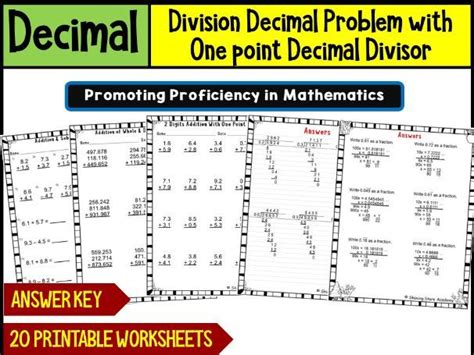 Division Decimal Problem With One Point Decimal Divisor Decimal