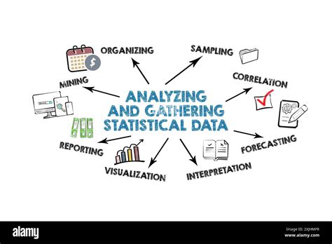 Analyzing And Gathering Statistical Data Illustration With Icons