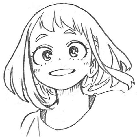 How To Draw Uraraka Face