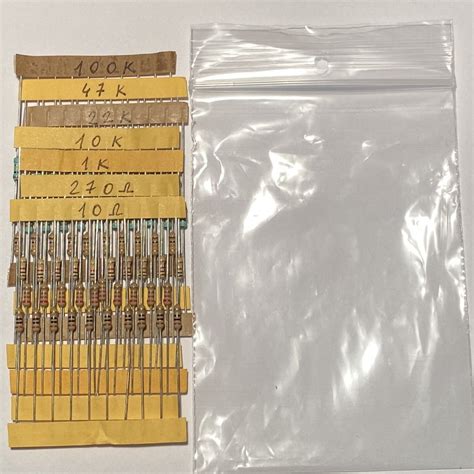 Arduino Weerstanden Kit 70 Stuks Metaal Film 1 4 Watt 5 10 270 Ohm Bol