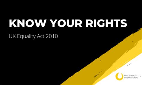 Uk Equality Act 2010 Fact Sheet Face Equality International