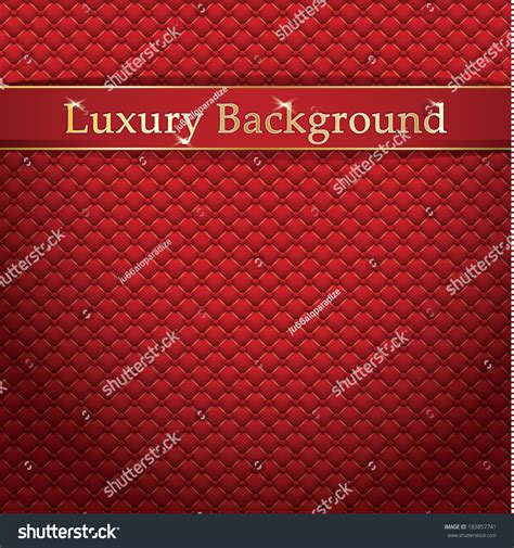 Red Leather Vector Background Seamless Fabric Stock Vector Royalty