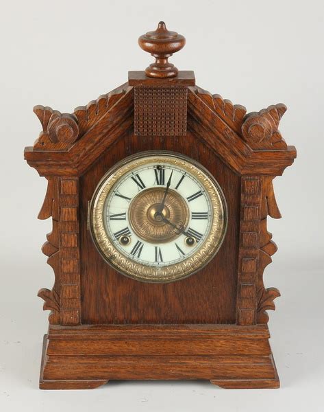 Antique Oak Table Clock 1900