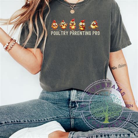 Chicken T-shirt Cute Chicken Mom Shirt Poultry Parenting Pro Comfort ...