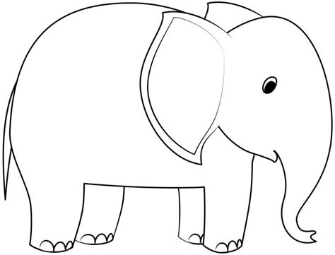 Blank Elephant Template Kleuren