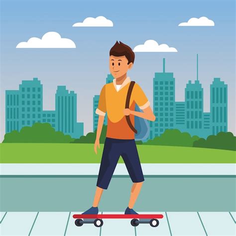 Jongere Met De Oudere Cartoon Premium Vector