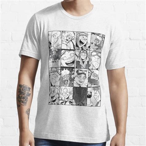 Cool Boy Without Disability Superhero Oboro Shirakumo Collage Black And White Version Funny T