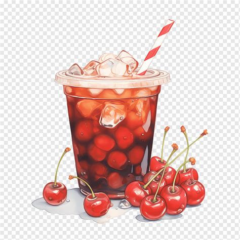 фруктовый сок ледяной вишни Png Pngwing