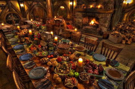 Feast At The Green Dragon Hobbit Style Banquet Hobbit Dinner Table