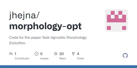 GitHub Jhejna Morphology Opt Code For The Paper Task Agnostic Morphology Evolution