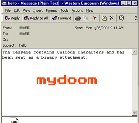 the fastest spreading computer virus in history mydoom caused an
