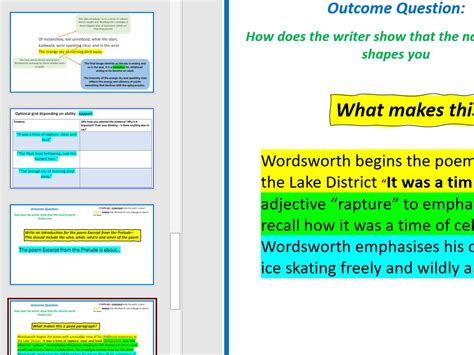 Excerpt From The Prelude Poetry Analysis And Write Up Teaching