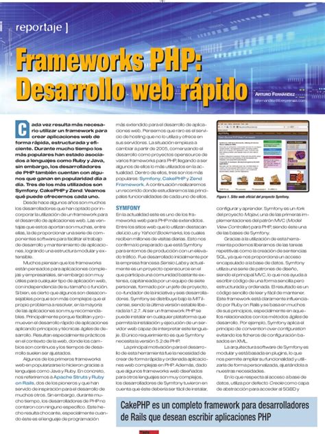 Symfony Php Framework Pdf Php Marco De Software