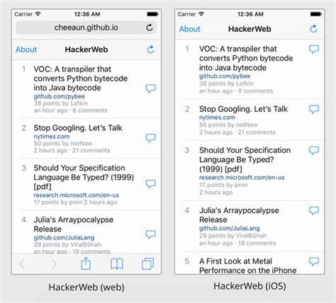 how i built hackerweb for ios
