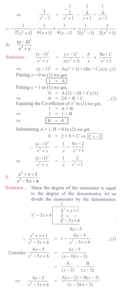 Exercise 2 9 Partial Fractions Problem Questions With Answer Solution Basic Algebra