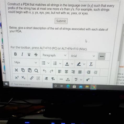 Solved Construct A Pda That Matches All Strings In The