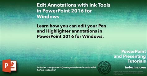 Edit Annotations With Ink Tools In Powerpoint For Windows