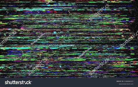 Glitch Camera Effect Old Video Template Stock Illustration 2186666327