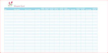 How To Make A Guest List On An Excel Template Techwalla