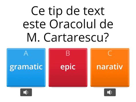ORACOLUL MIRCEA CARTARESCU - Quiz