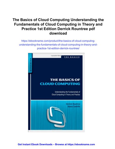 Cloud Computing Basics Theory And Practice