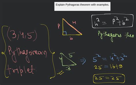 Explain Pythagoras Theorem With Examples Filo