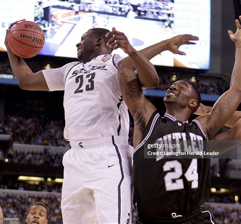 Michigan States Draymond Green And Butlers Avery Jukes Battle For