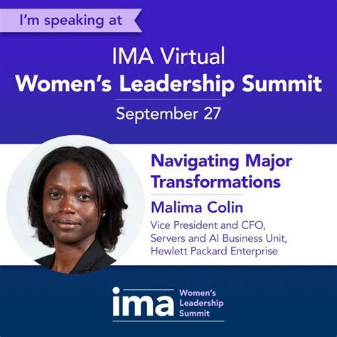Im Happy To Share That Ill Be Presenting At Imas Virtual Womens Leadership Summit On