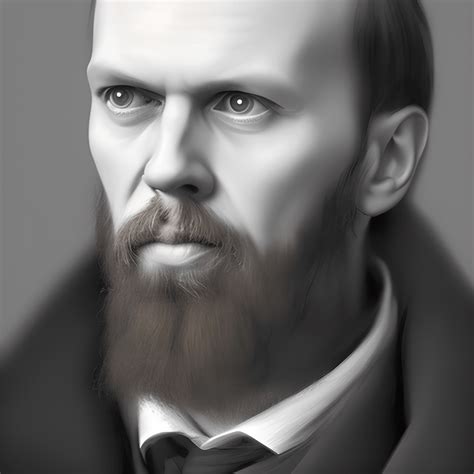 Fyodor Dostoevsky Portrait Hyperrealism Digital Painting · Creative Fabrica