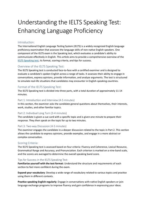 Ppt Understanding The Ielts Speaking Test Powerpoint Presentation