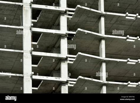 new construction of a multi storey house building shell concrete