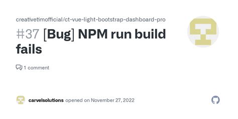 Bug Npm Run Build Fails · Issue 37 · Creativetimofficialct Vue
