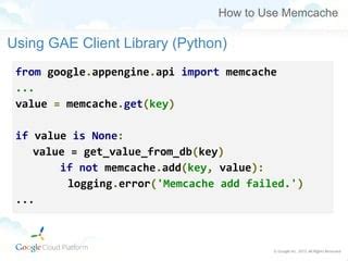 Memcache Basics On Google App Engine PPT