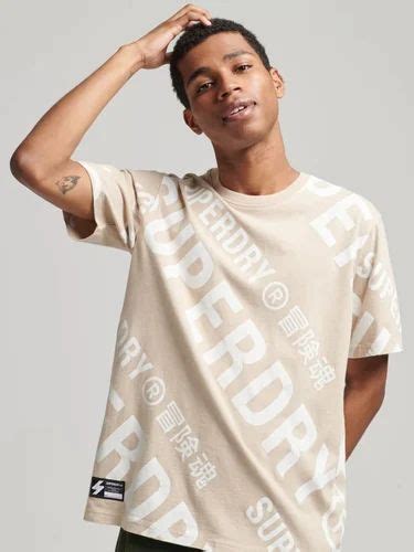 Multicolor Cotton Superdry T Shirt Printed Round Neck At ₹ 700piece