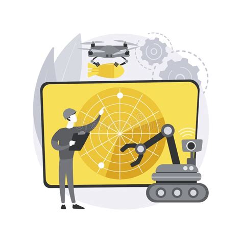 Military Robotics Abstract Concept Vector Illustration Stock Vector Illustration Of Graphics