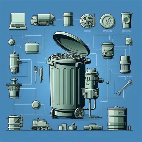A Garbage Disposal System Diagram Illustrating The Components And