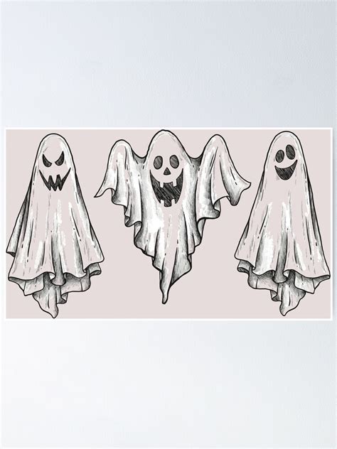 sheet ghost boo poster for sale by kall4art redbubble