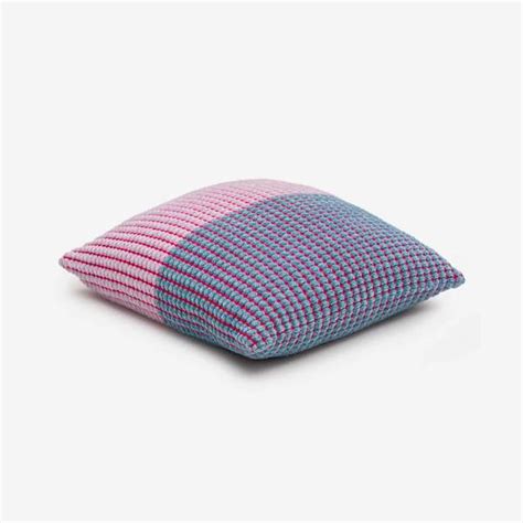 Verloop Grid Colorblock Pillow Lilac Flame Stone Blue Lilac Garmentory