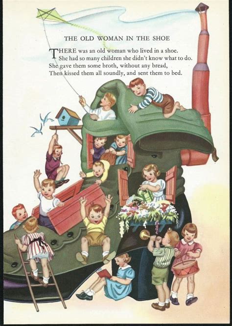 There Was An Old Woman Who Lived In A Shoe Nursery Rhyme Via