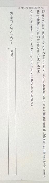 solved suppose that a random variable z has a standard