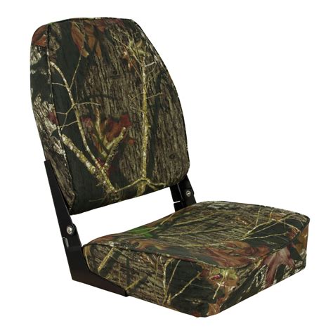 Springfield Marine 1040646 High Back Folding Seat Mossy Oak Break Up