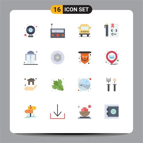 Pictogram Set Of Simple Flat Colors Of Fashion Development Van Develop Code Editable Pack Of